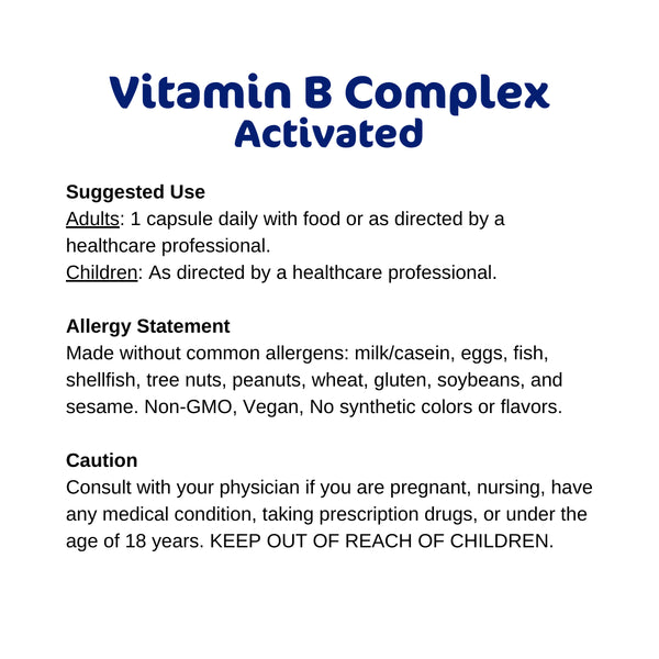 Vitamin B Complex Capsules – Aspire Nutrition
